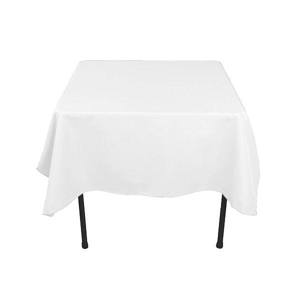 70'' by 70'' White Square Tablecloth – My Linen Hire